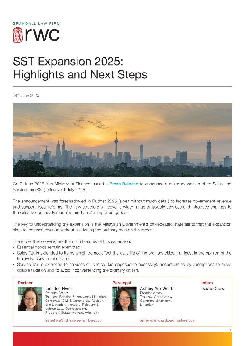 SST Expansion 2025: Highlights and Next Steps – Richard Wee Chambers