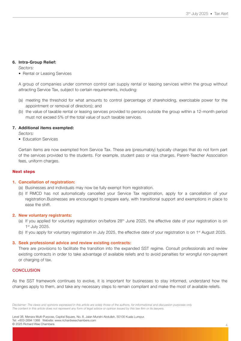 SST Expansion 2025: Updates – Richard Wee Chambers